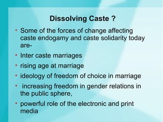 Iim calcutta indian social structure - caste and recasting | PPT
