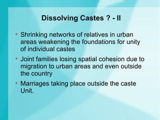 Iim calcutta indian social structure - caste and recasting | PPT