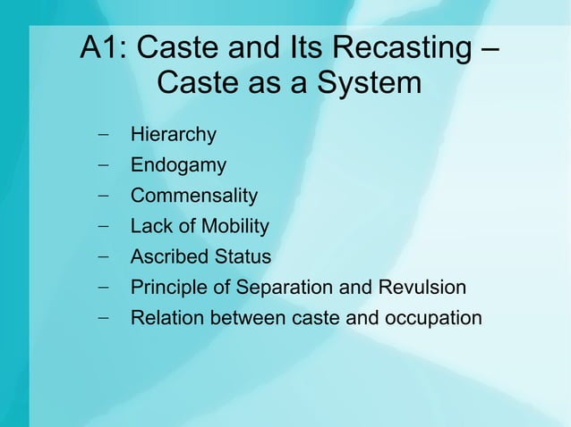 Iim calcutta indian social structure - caste and recasting | PPT ...