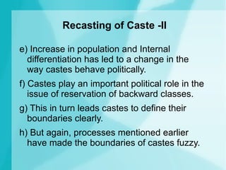 Iim calcutta indian social structure - caste and recasting | PPT