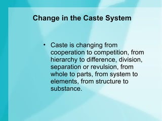 Iim calcutta indian social structure - caste and recasting | PPT