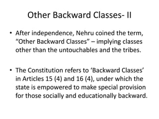Iim calcutta indian social structure - caste, social backwardness and ...