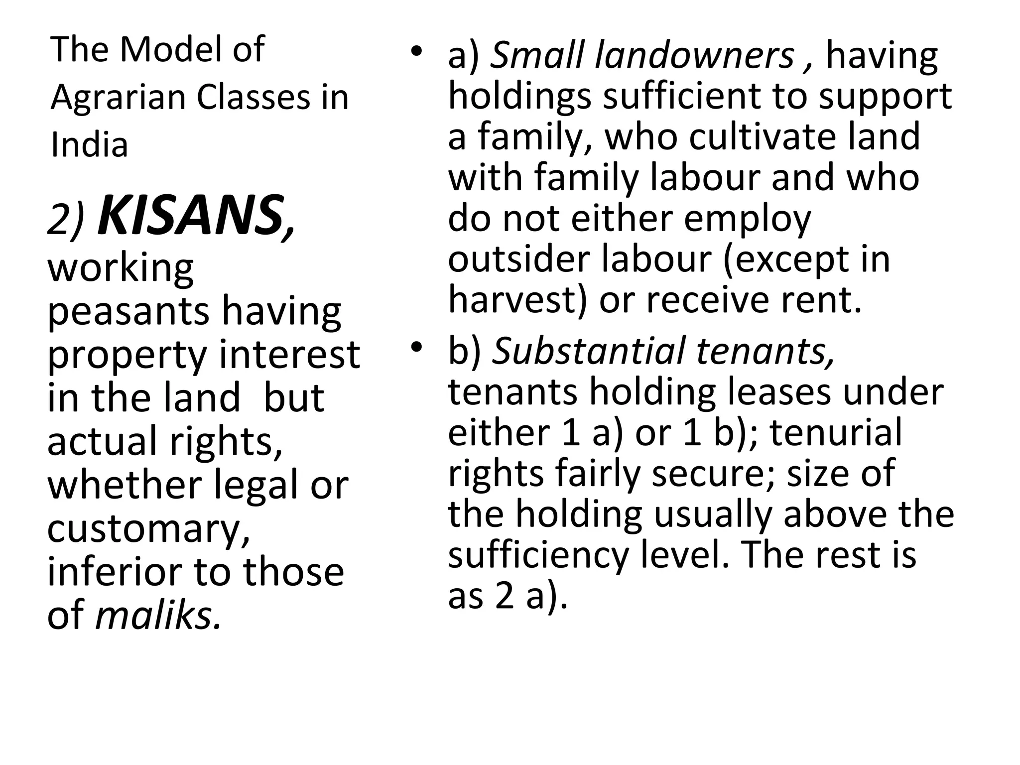 Iim calcutta indian social structure - the model of agrarian classes in ...