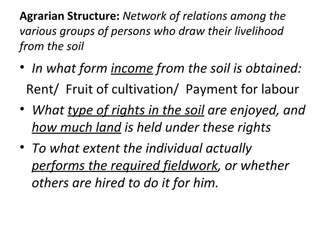 Iim calcutta indian social structure - the model of agrarian classes in ...