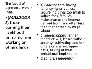 Iim calcutta indian social structure - the model of agrarian classes in ...