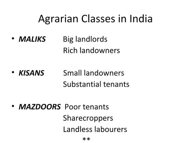 Iim calcutta indian social structure - the model of agrarian classes in ...