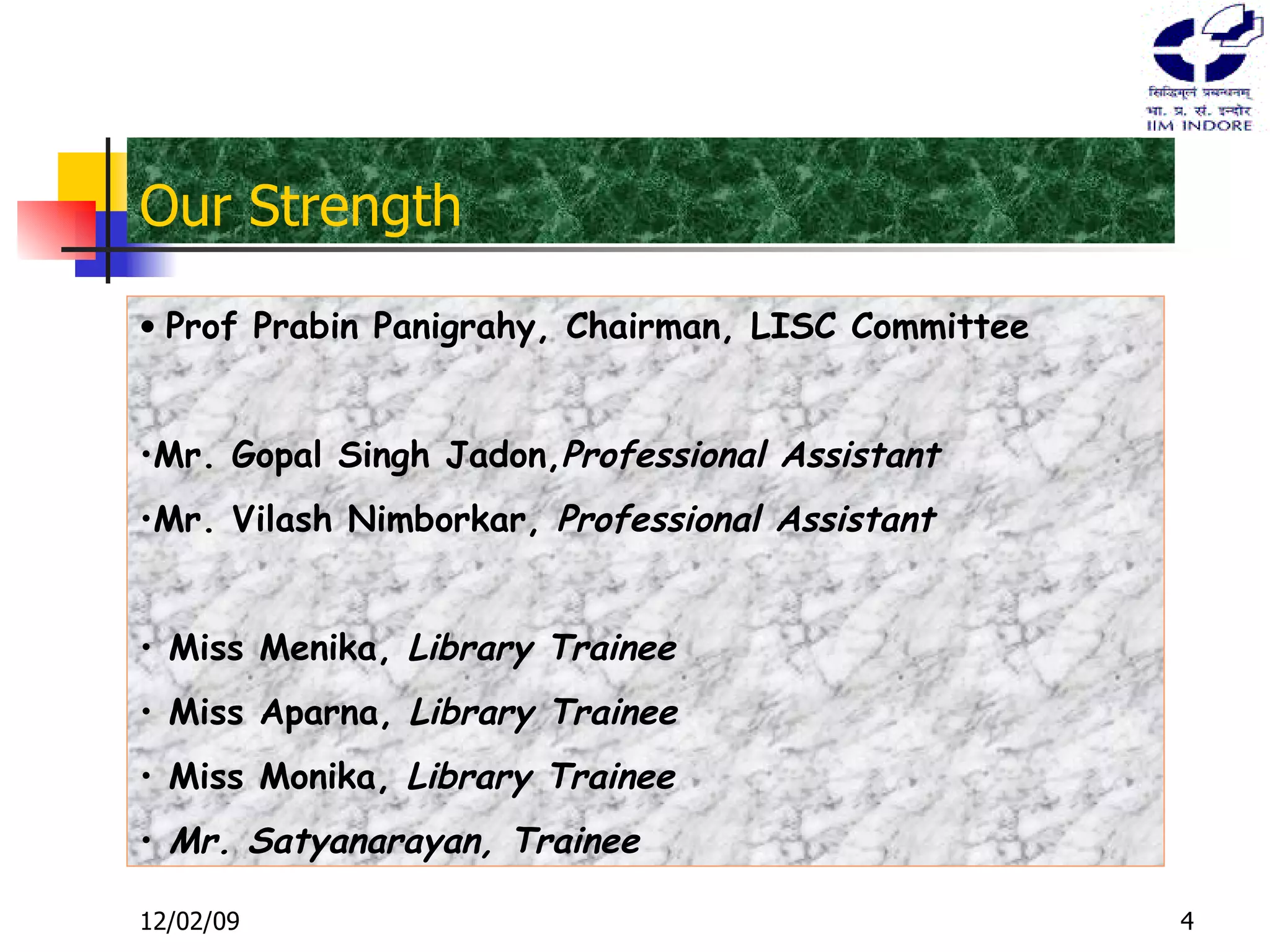 IIM Indore Library at a Glance | PPT