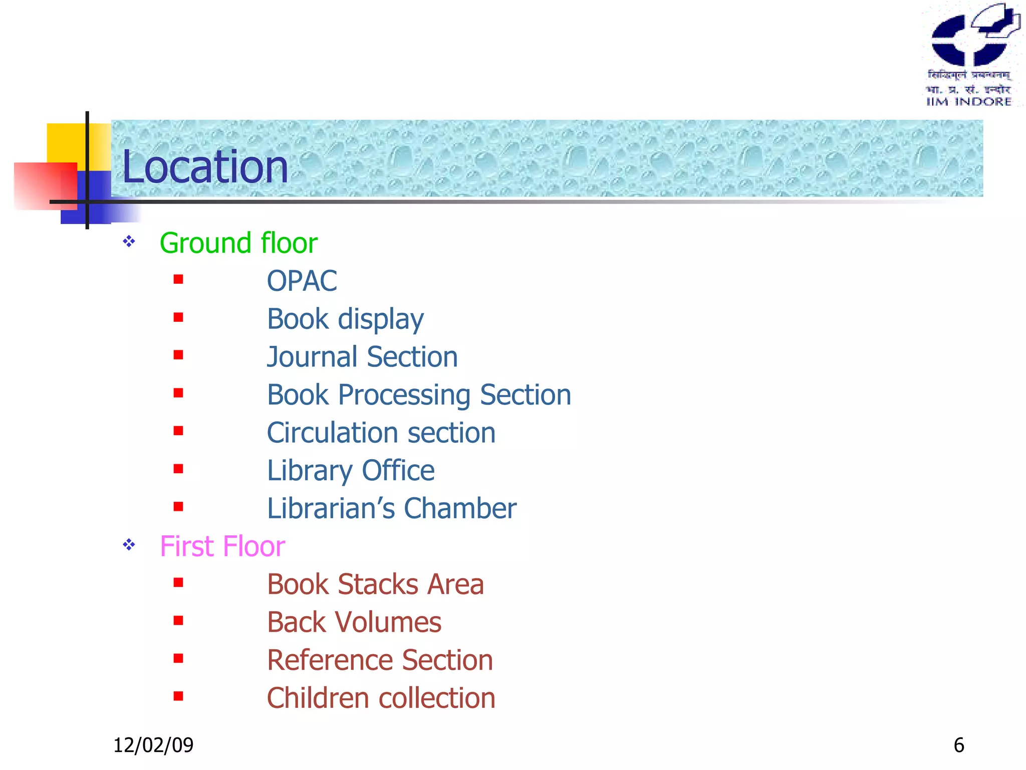 IIM Indore Library at a Glance | PPT