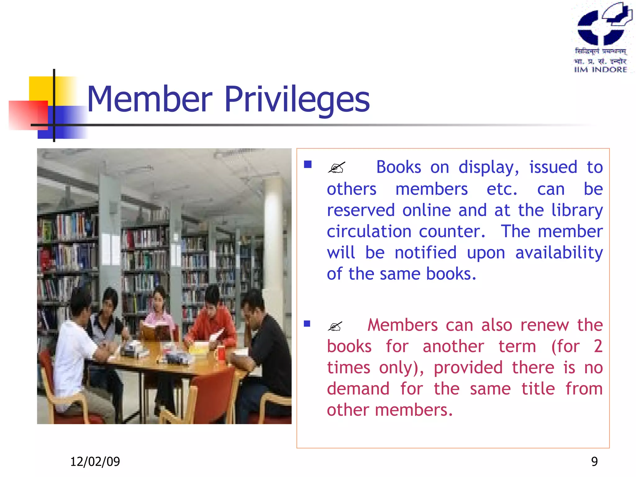 IIM Indore Library at a Glance | PPT