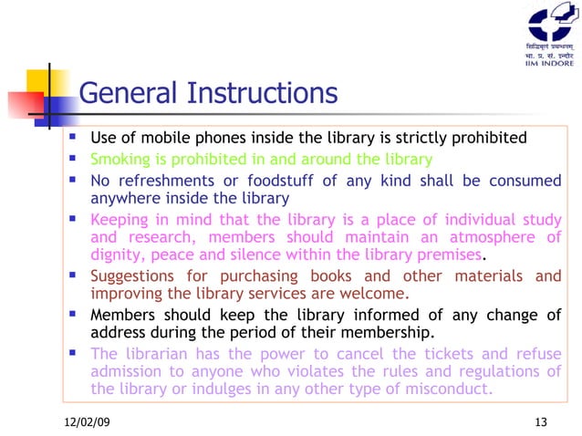 IIM Indore Library at a Glance | PPT