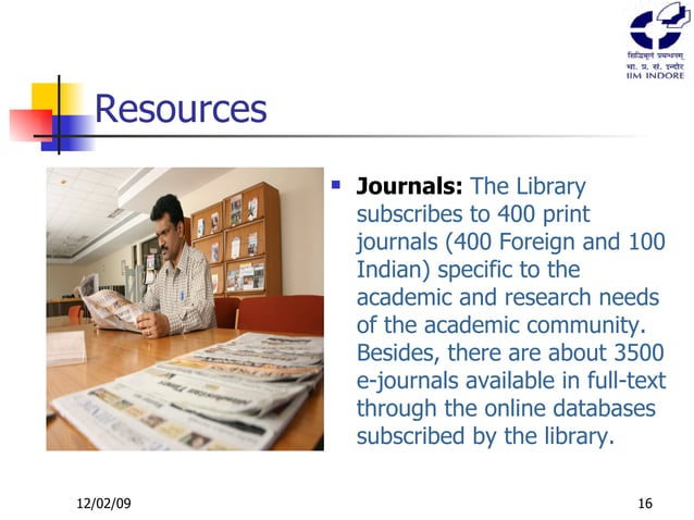 IIM Indore Library at a Glance | PPT