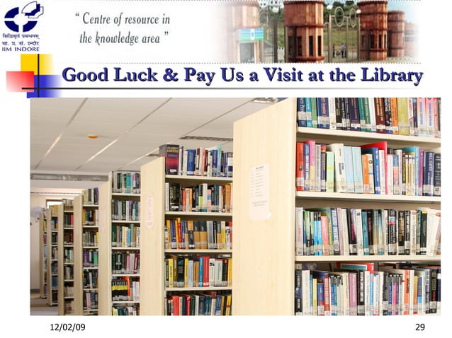 IIM Indore Library at a Glance | PPT