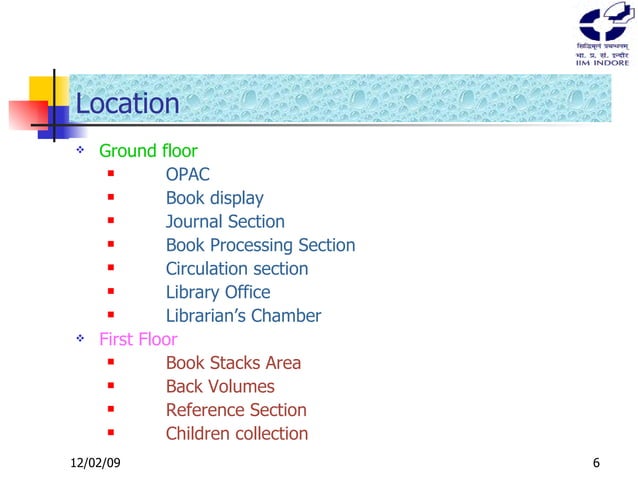 IIM Indore Library at a Glance | PPT