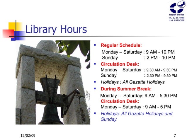 IIM Indore Library at a Glance | PPT