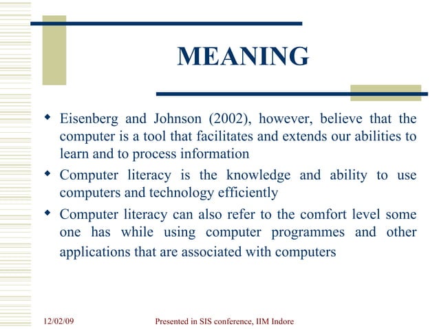 Inf. literacy | PPT