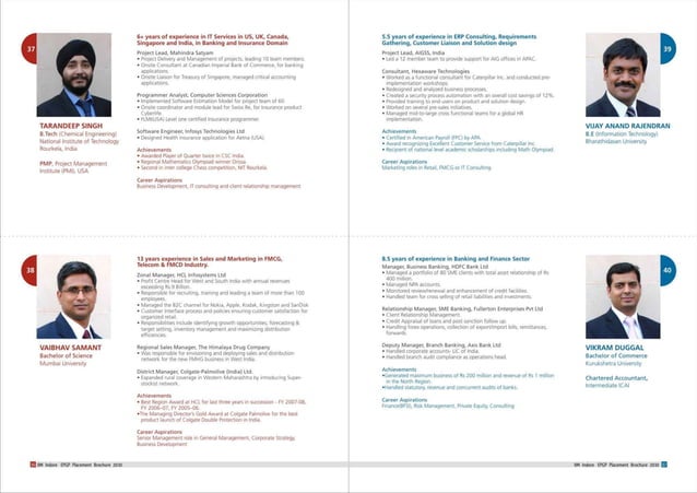 IIM Indore, EPGP 2009-10 Placement Brochure | PDF
