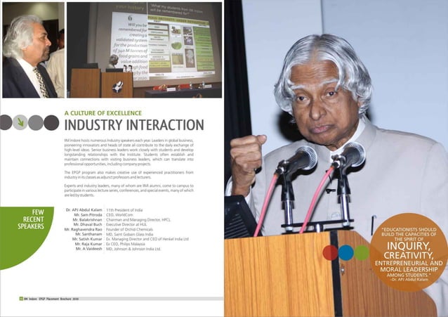 IIM Indore, EPGP 2009-10 Placement Brochure | PDF