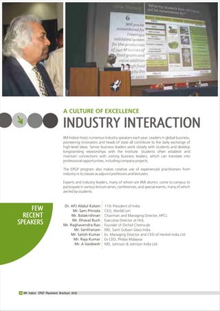 Iim Indore Epgp2010 Placement Brochure | PDF