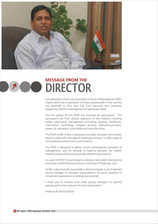 Iim Indore Epgp2010 Placement Brochure | PDF