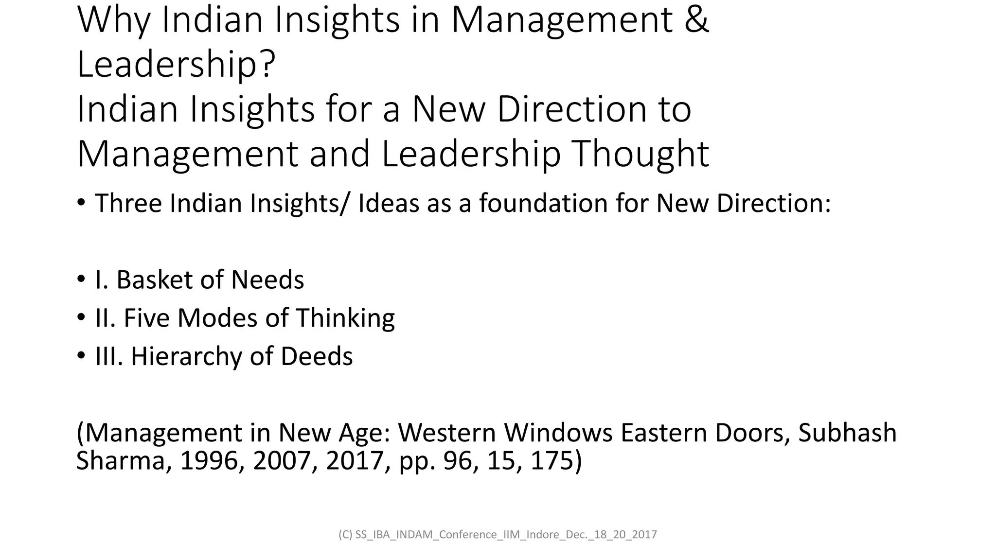 Iim indore indam_conference_ss_dec. 2017 | PPTX