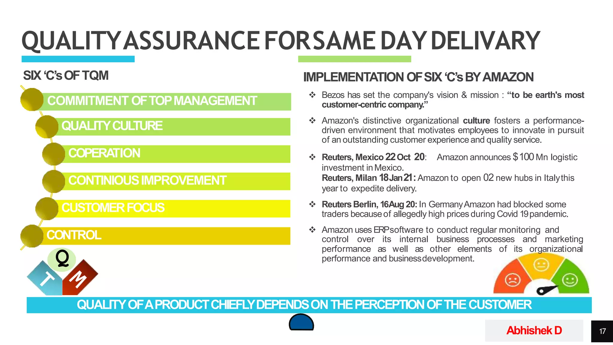 Amazon Same day delivery Process | PPTX