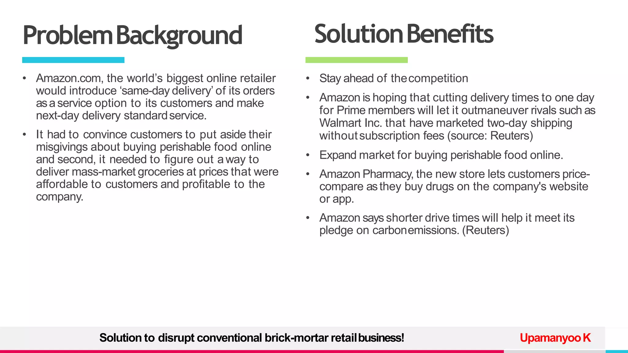 Amazon Same day delivery Process | PPTX