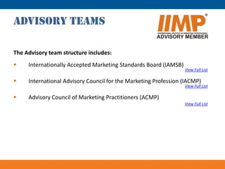 International Institute of Marketing Professional (IIMP) Canada ...