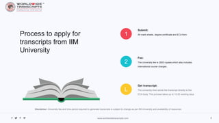 How to get transcripts from IIM Kozhikode? | PPT