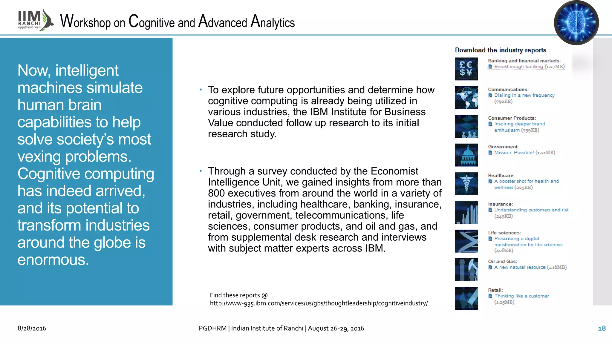 Introduction To Cognitive Computing The Science Behind And Use Of Ibm