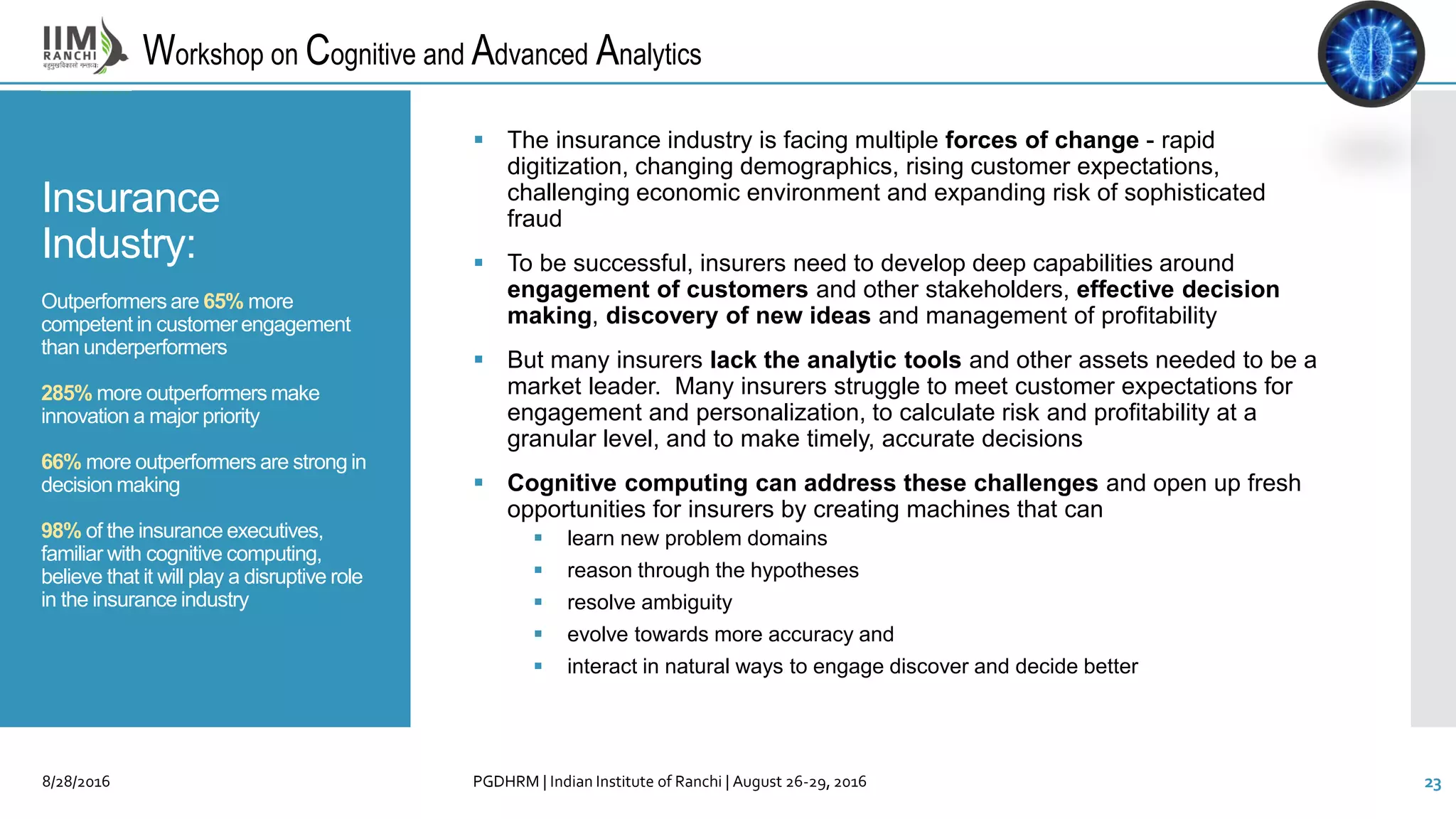 Introduction To Cognitive Computing The Science Behind And Use Of Ibm