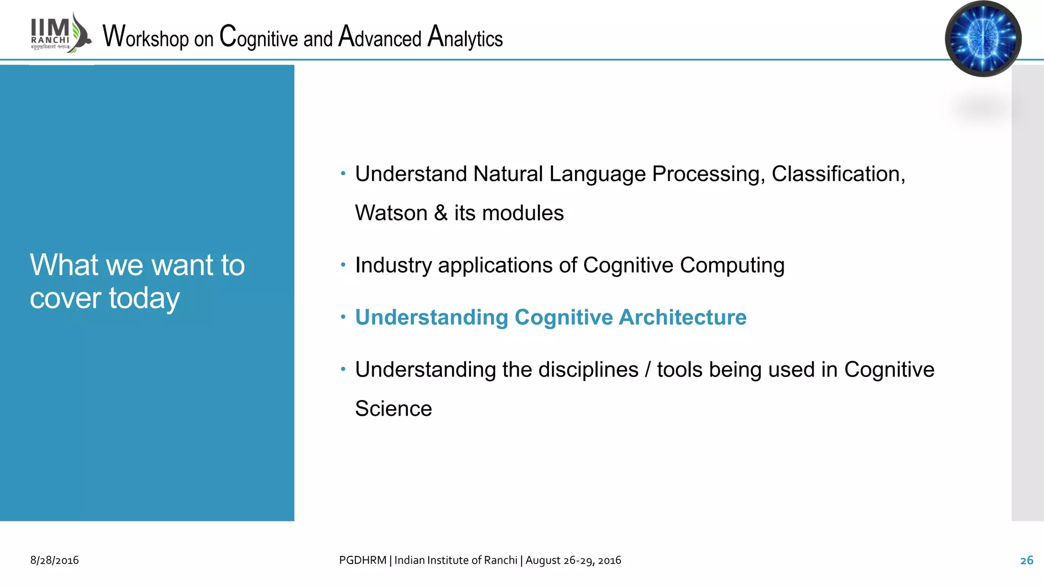 Introduction To Cognitive Computing The Science Behind And Use Of Ibm Watson Pdf