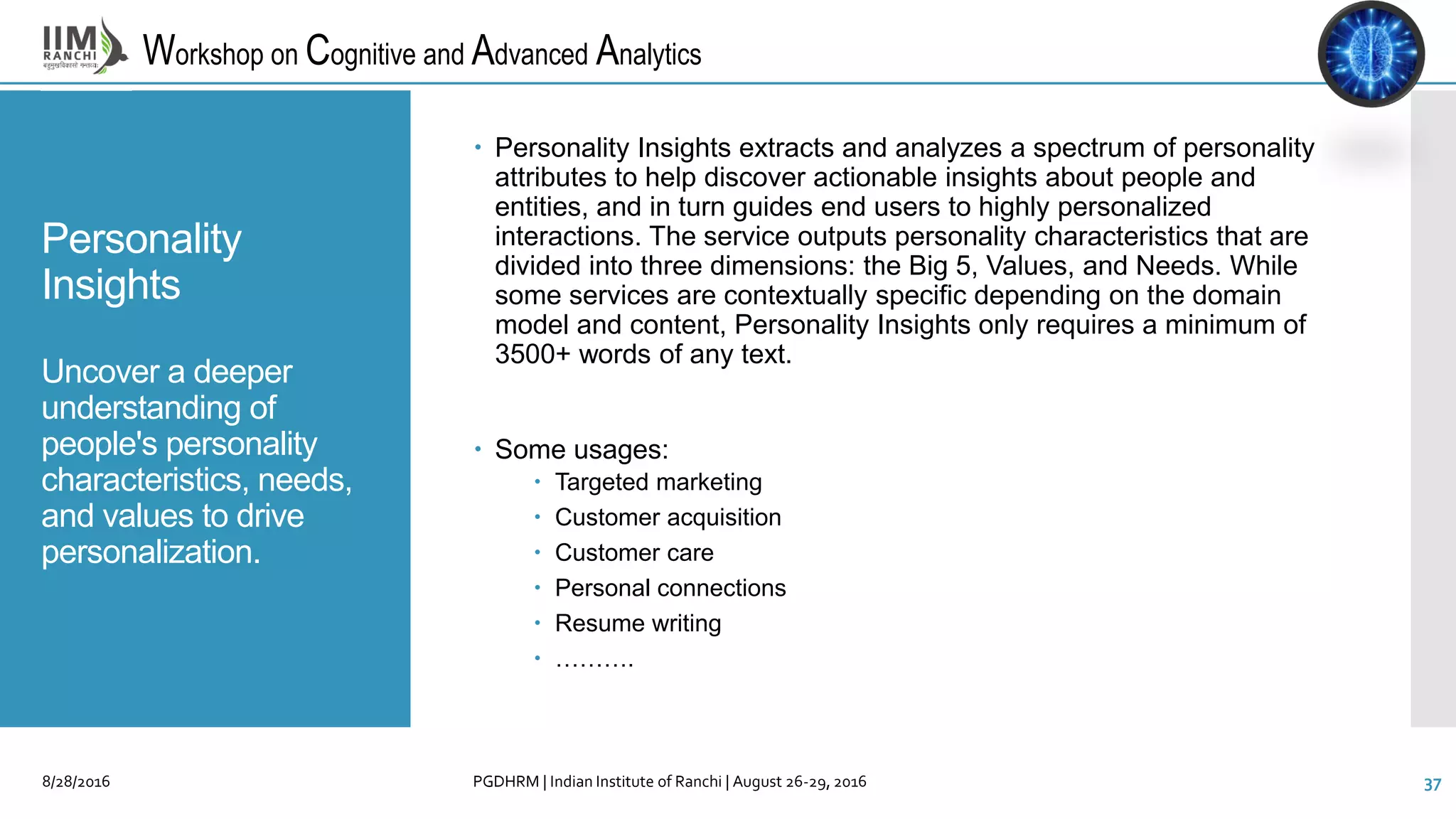 Introduction To Cognitive Computing The Science Behind And Use Of Ibm Watson Pdf