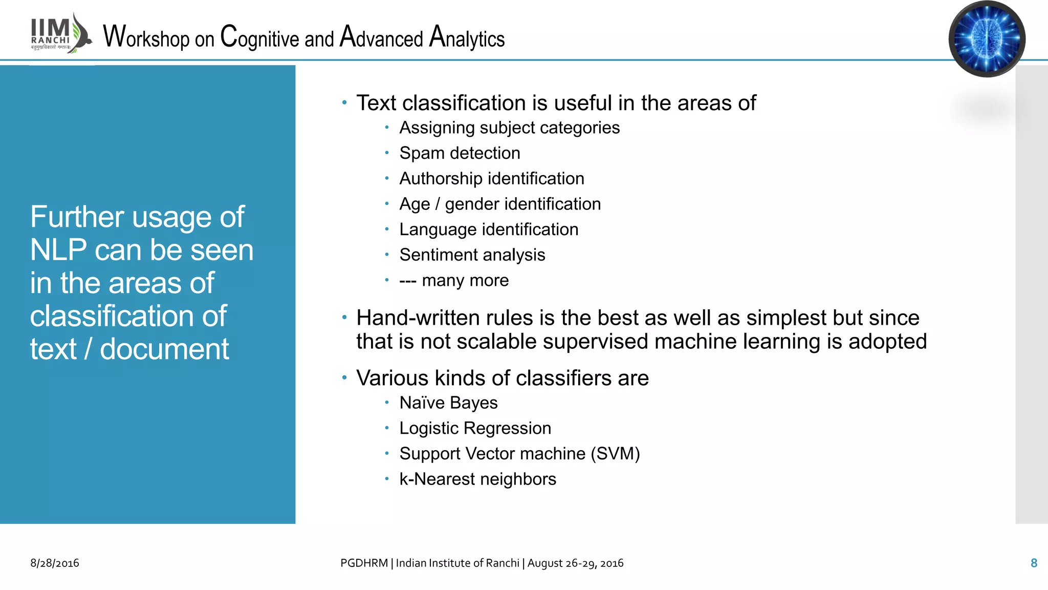 Introduction To Cognitive Computing The Science Behind And Use Of Ibm