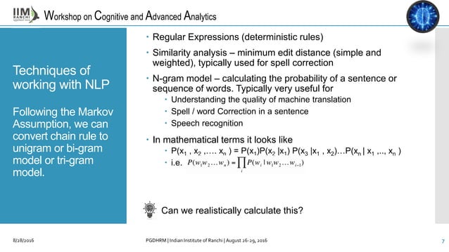 Introduction to Cognitive Computing the science behind and use of IBM Watson | PDF