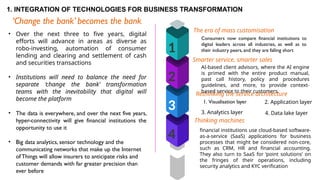 Integration of technologies for Business Transformation | PPT