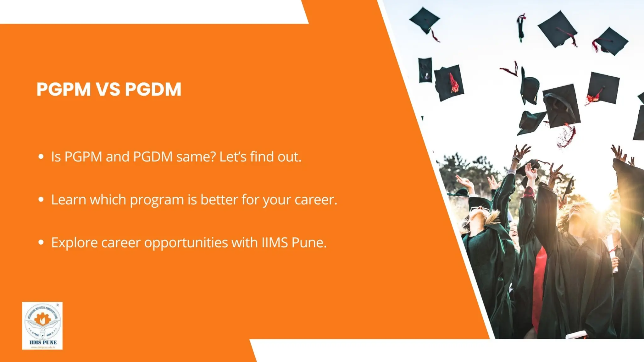 PGPM vs PGDM – Key Differences and Career Impact | IIMS Pune | PPT