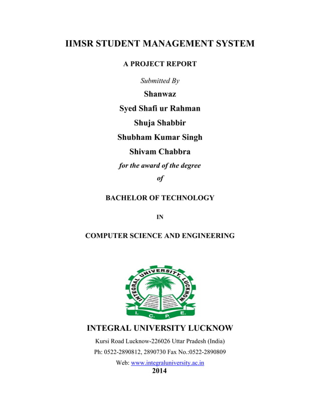 Iimsr student management system | PDF