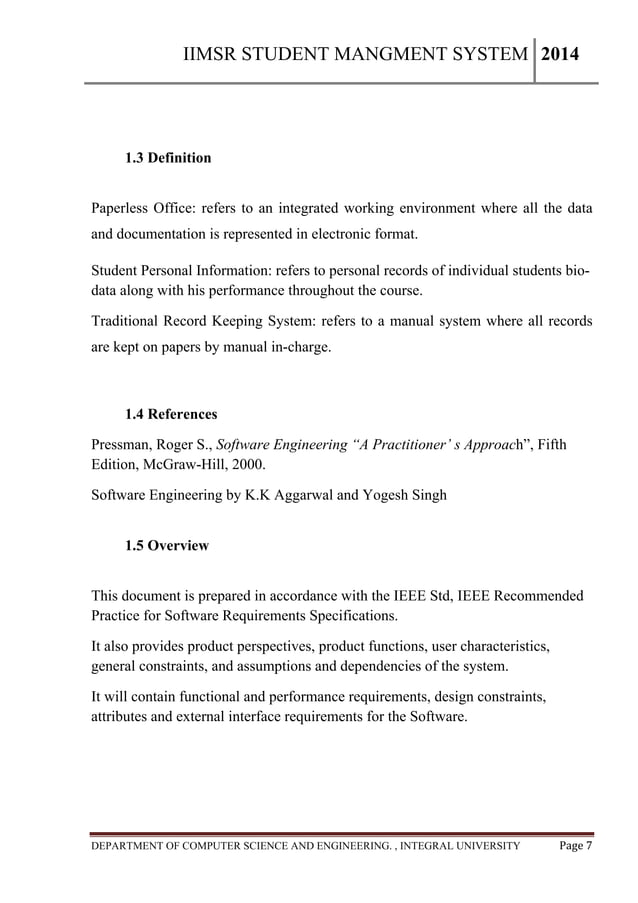 Iimsr student management system | PDF