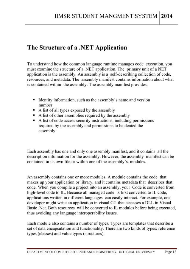 Iimsr student management system | PDF