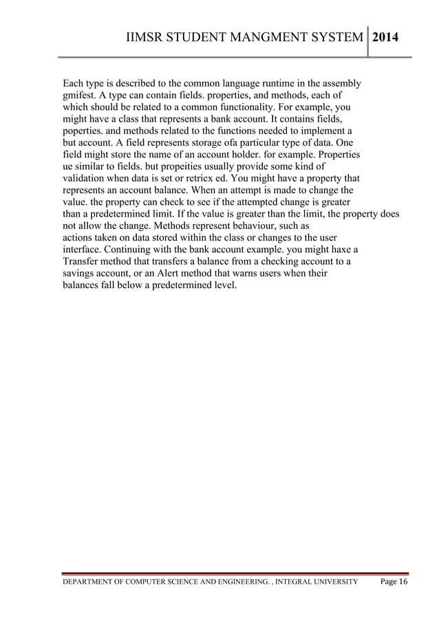 Iimsr student management system | PDF