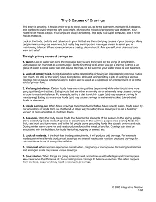 8 Causes Of Cravings | PDF