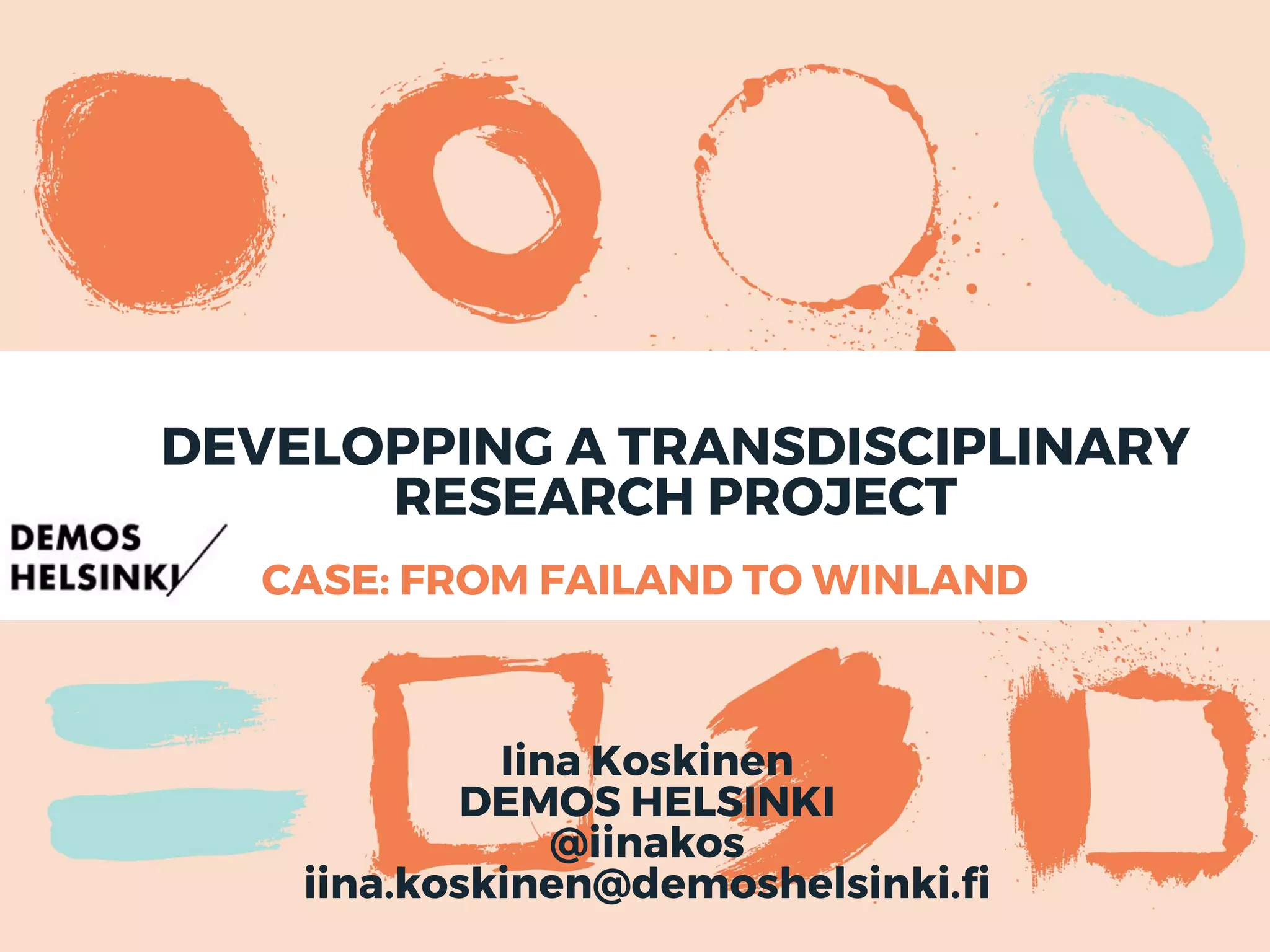 Developping a transdisciplinary research project - a case study | PPT