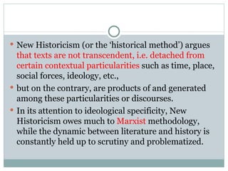 II New Historicism | PPT
