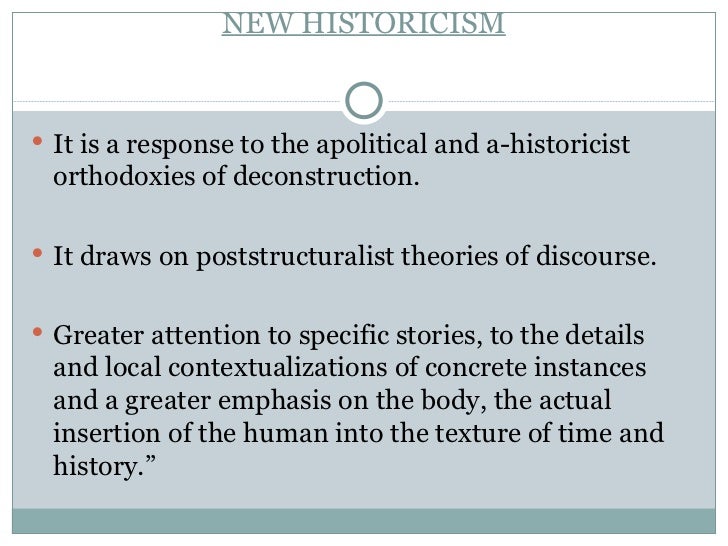 II New Historicism