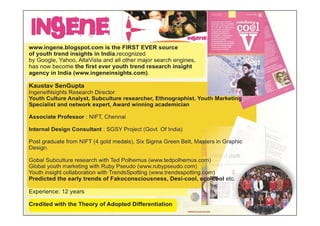 Indian youth trend insights from INgene | PPT
