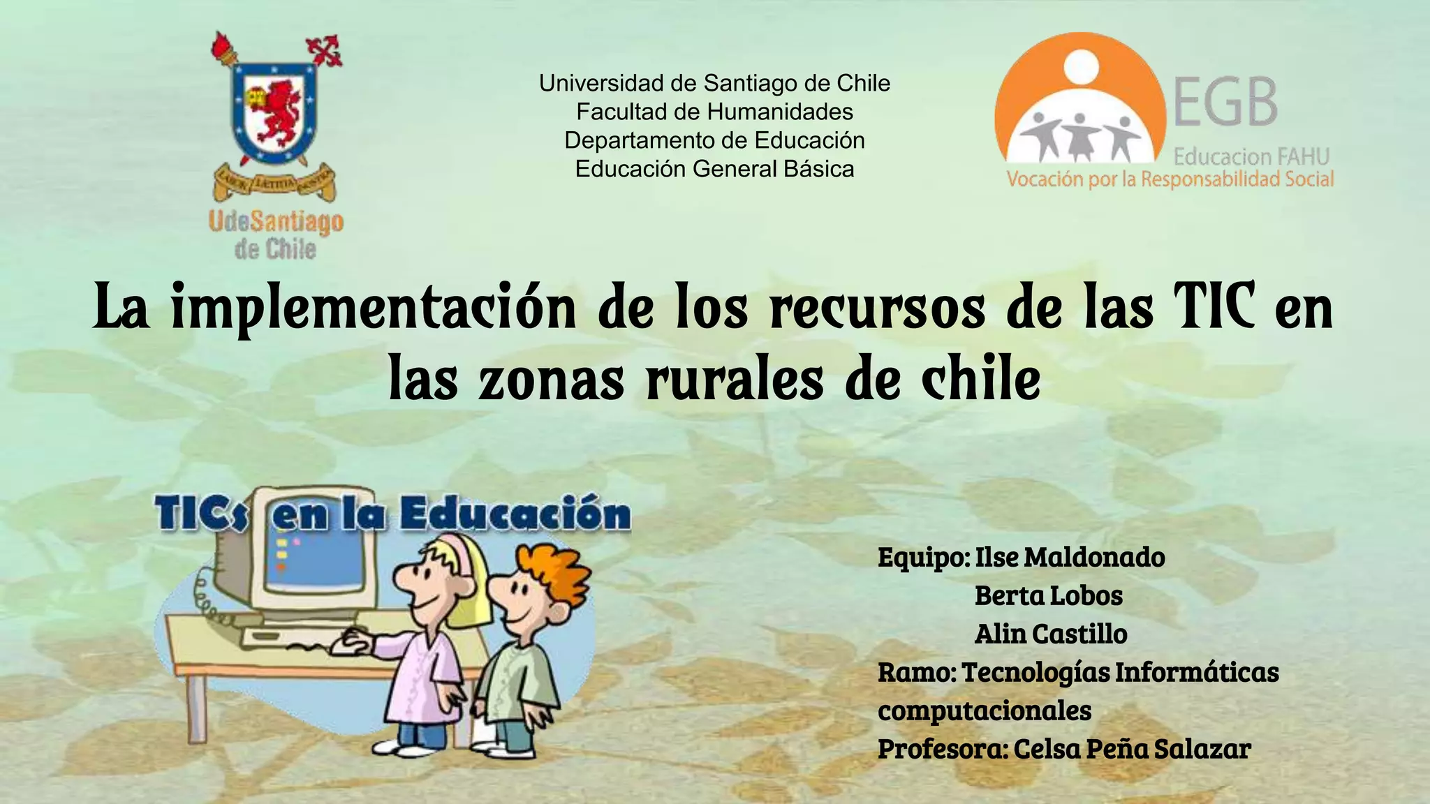 La implementación de los recursos de las tic en las zonas rurales de ...