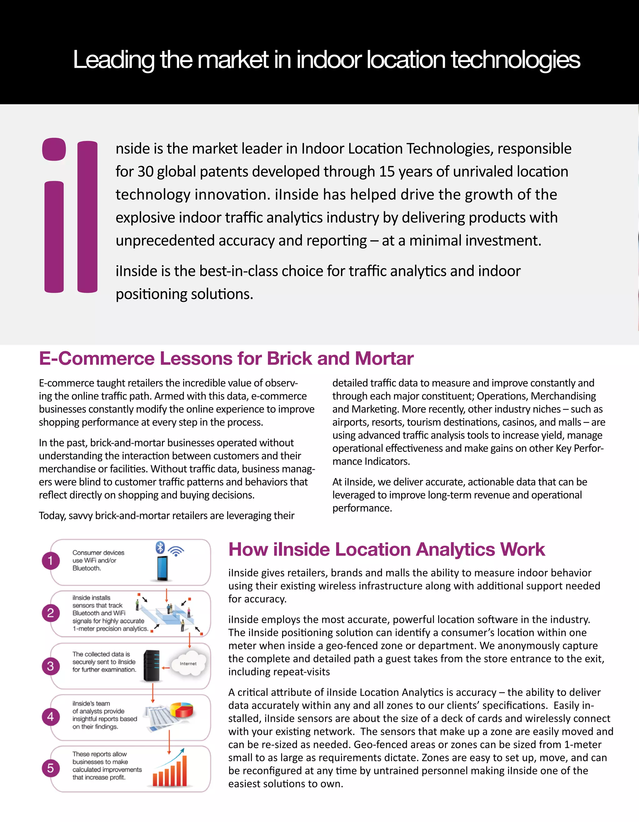 iInside retail brochure: Leading the market in indoor location ...