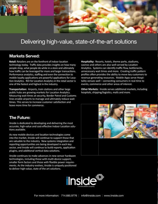 iInside retail brochure: Leading the market in indoor location ...