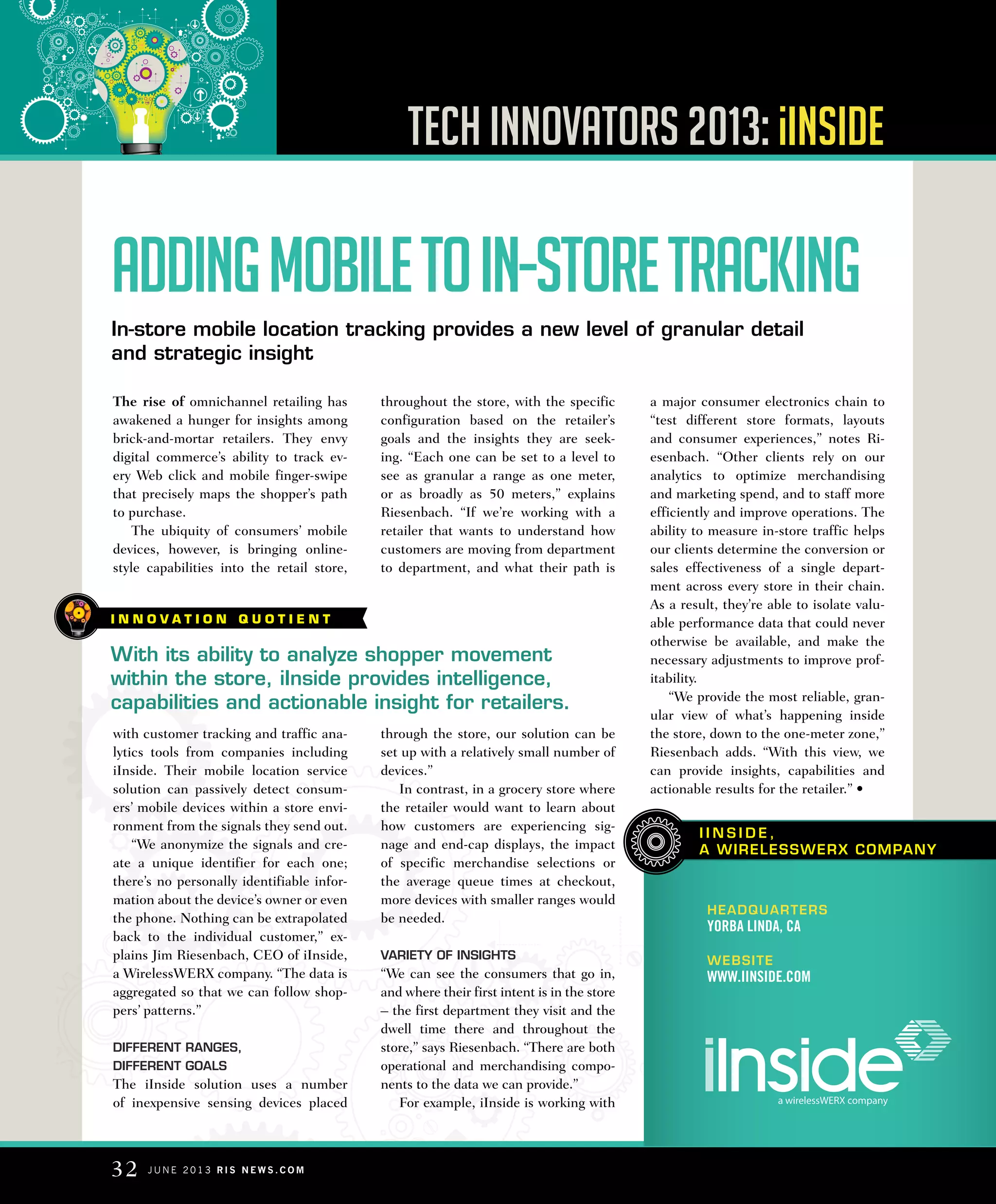 2013 Tech Innovators - RIS | PDF | Cloud Computing | Internet