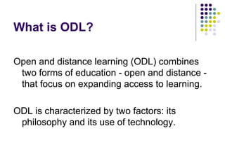 Principles of open and distance learning | PPT